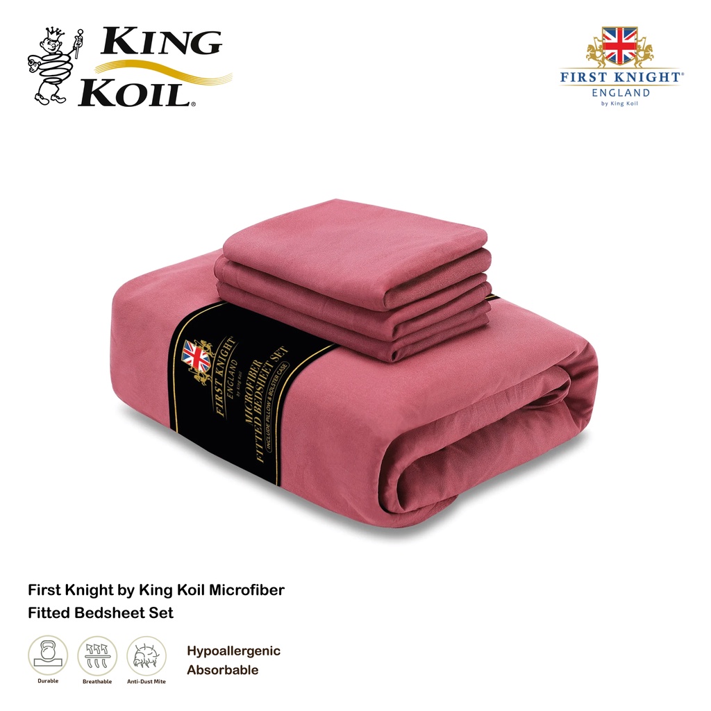 First Knight by King Koil Microfiber Fitted Bedsheet Set | Shopee Malaysia