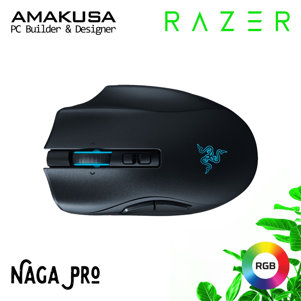 Razer Naga Pro MOBA MMO RPG Chroma RGB Wireless Gaming Mouse Mice 2 ...