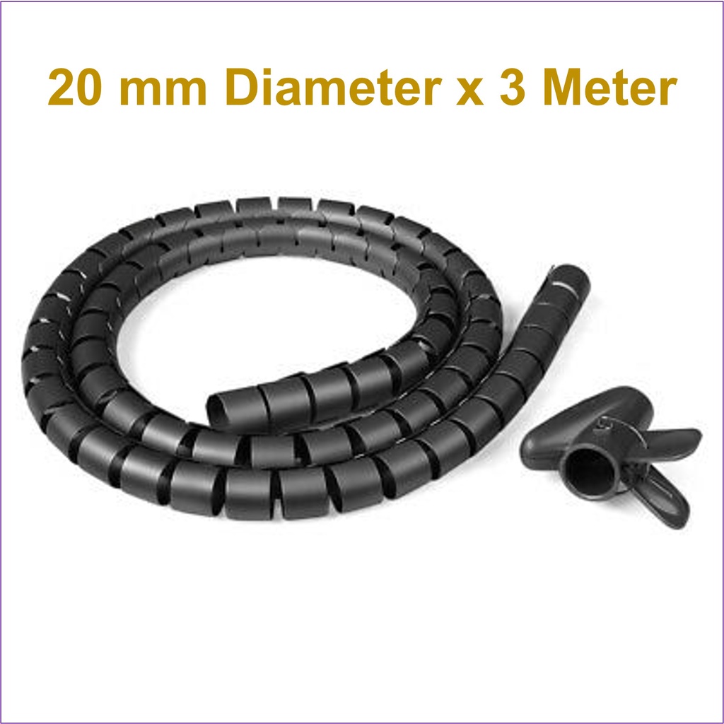 Pembalut Kabel Wayar / SPIRAL CABLE WRAP TIDY HIDE BANDING LOOM ~ PC,TV ...