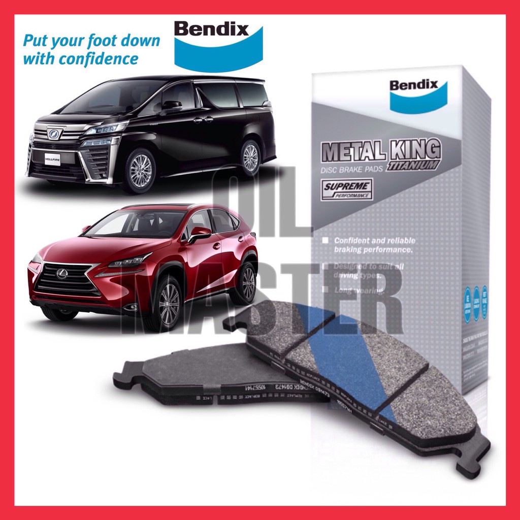 TOYOTA VELLFIRE 2.5 3.5 15' LEXUS NX200 REAR BENDIX METAL KING TITANIUM ...