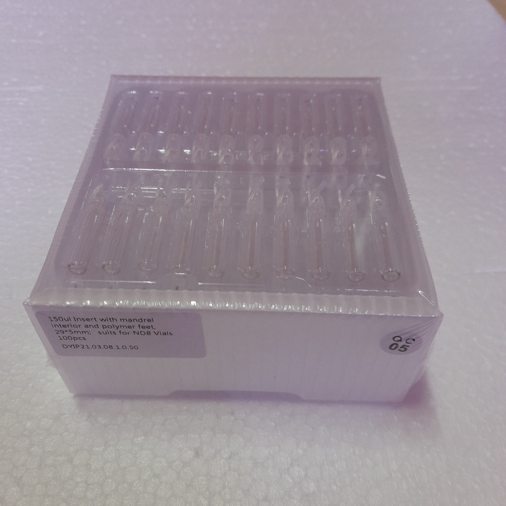 Micro-Insert, Suits For 9mm Vials HPLC 150ul 250ul glass insert glass ...