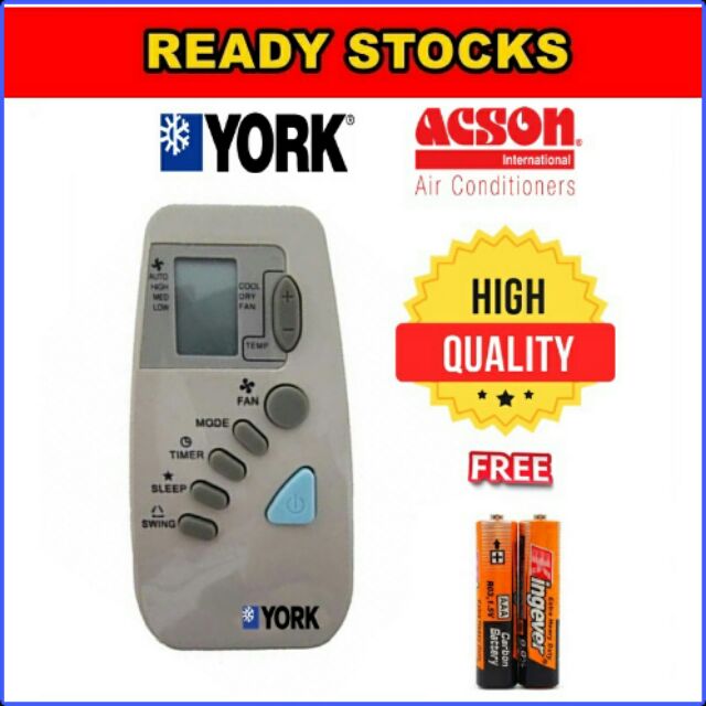 🔥York/Acson Air Conditioner Remote Control | Shopee Malaysia