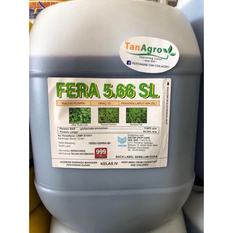 👉🏻ORIGINAL👈🏻 Herbicide Ancom Fera 5.66 SL (A.i glufosinate-ammonium 5. ...