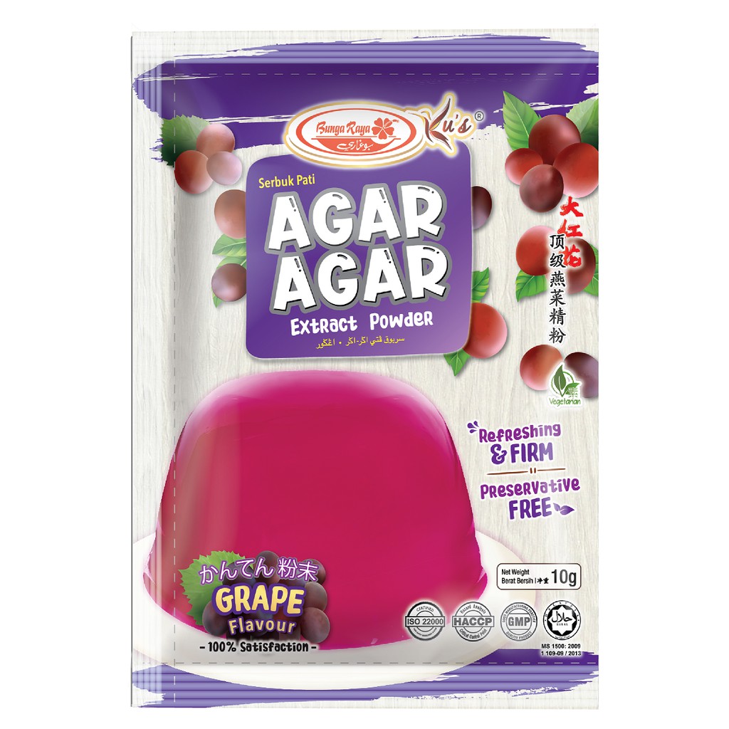 BUNGA RAYA KUS Serbuk Agar-Agar 10g || BUNGA RAYA KUS Agar-Agar Powder ...