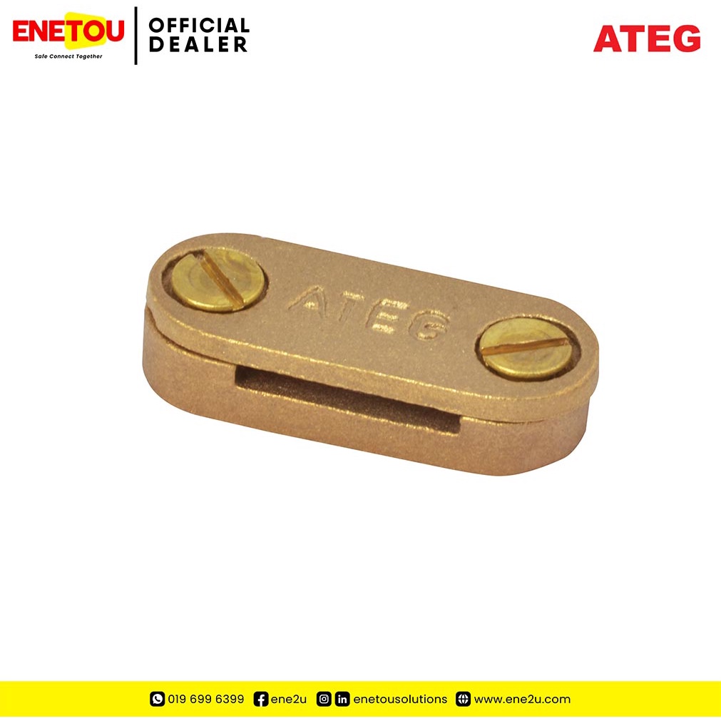 ATEG DCG253 25 x 3mm Lightning Conductor Fixing DC Tape Clip Copper ...