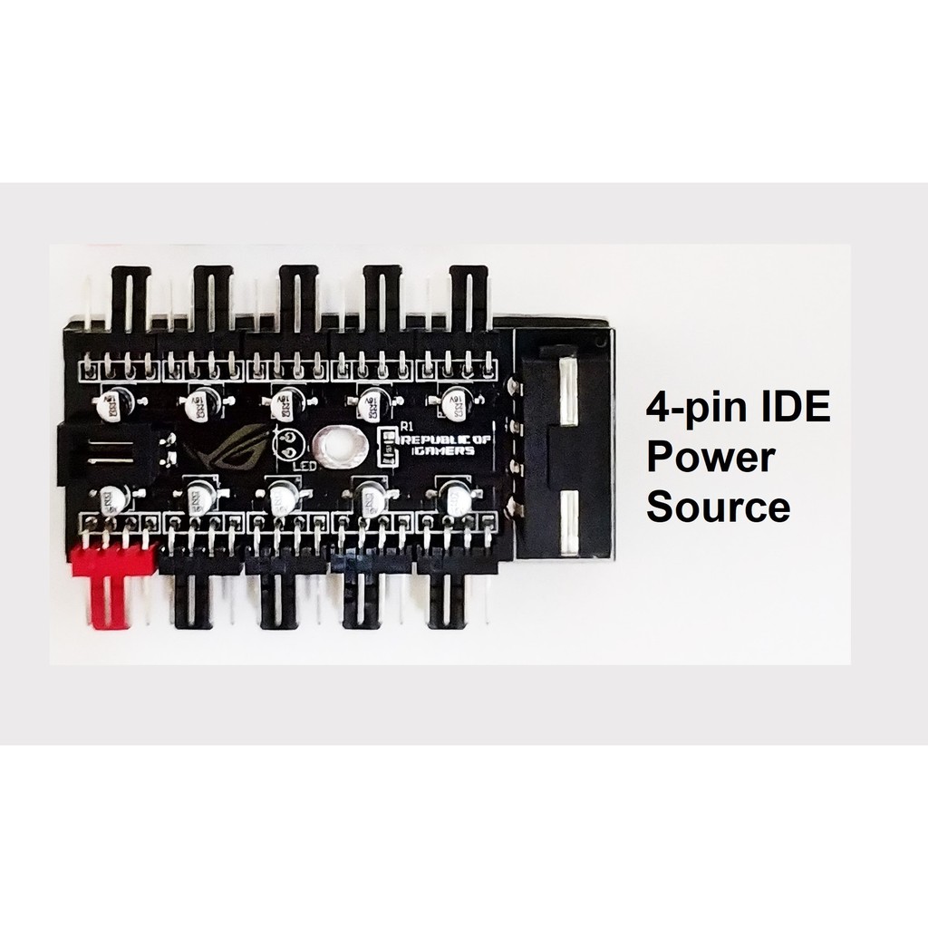 ROG Fan Hub, PWM 4pin / 3pin Fan Splitter Hub Splitter For 12V Desktop ...