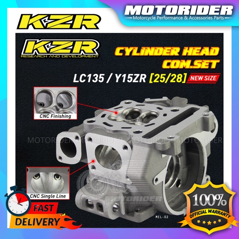 LC135/ Y15ZR Super Head Full Set 22/25 & 25/28 Racing Cylinder Head ...