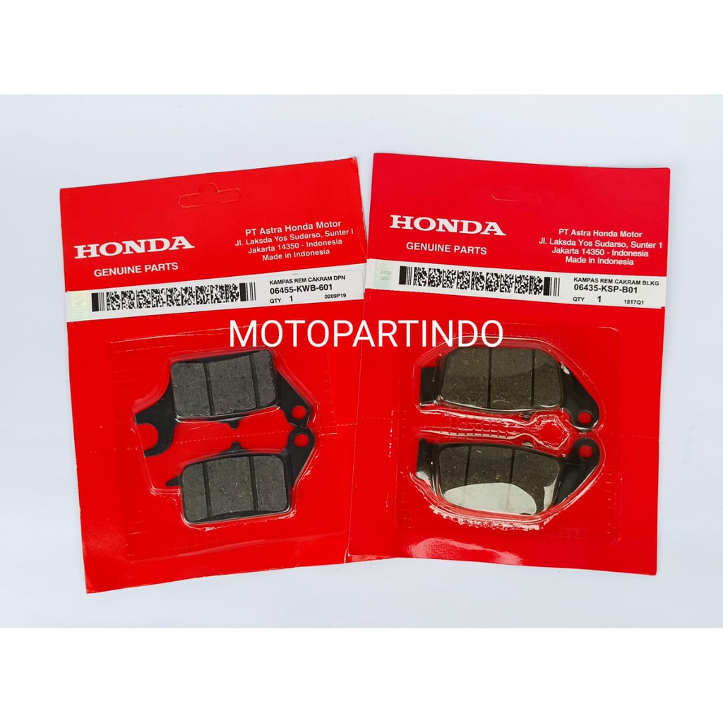 Honda SONIC 150 SUPRA GTR 150 Front Rear Brake Pad Dispad | Shopee Malaysia