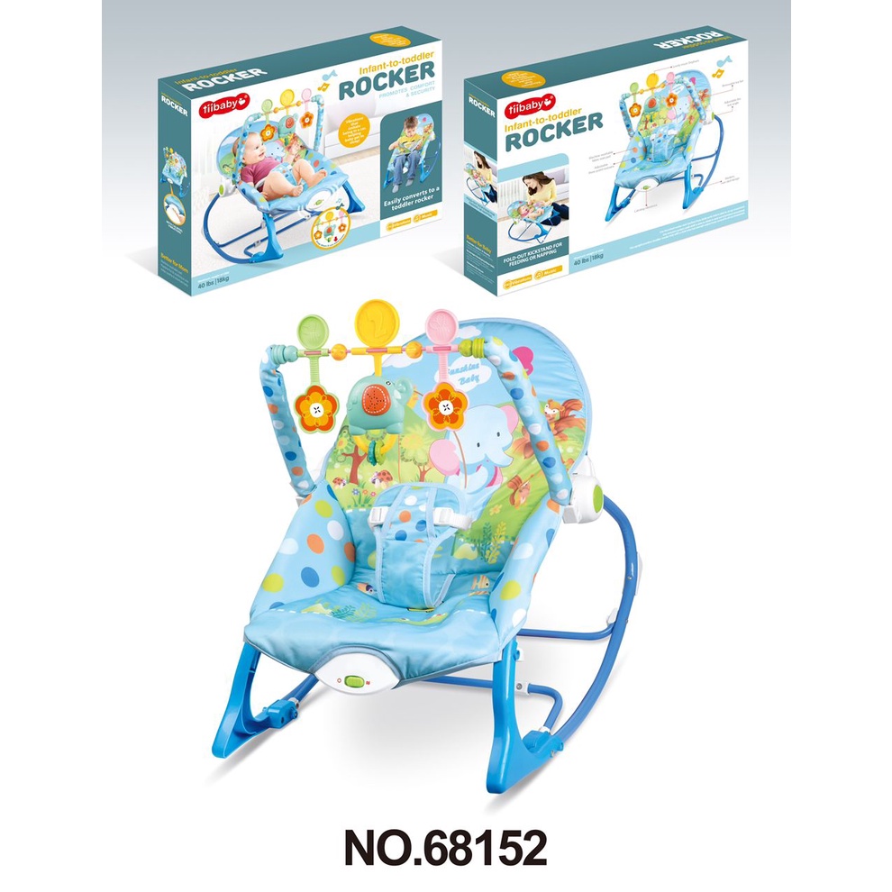 Premium Rocker Bouncer Toddler Music Sleeping Baby Rocking Swing Chair ...
