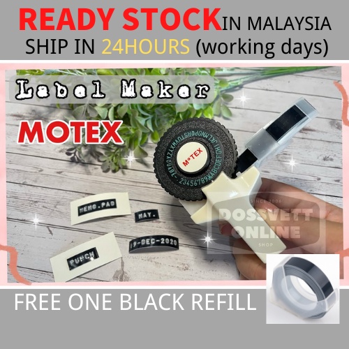 [DOSSVETT] 🔥 DIY TAPE WRITER LABEL MAKER MOTEX 🇲🇾 | Shopee Malaysia