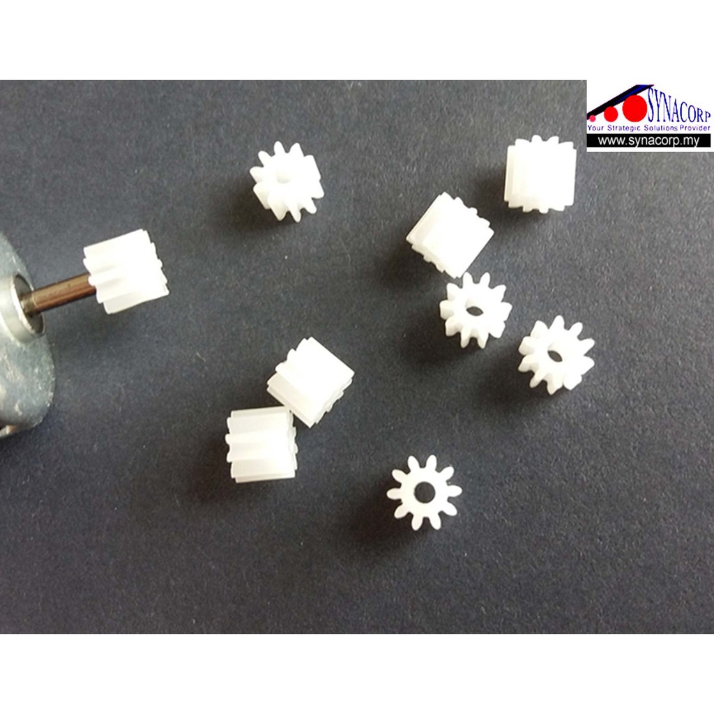 10PCS TEETH PLASTIC GEAR FOR SMALL DC MOTOR (2MM SHAFT) | Shopee Malaysia