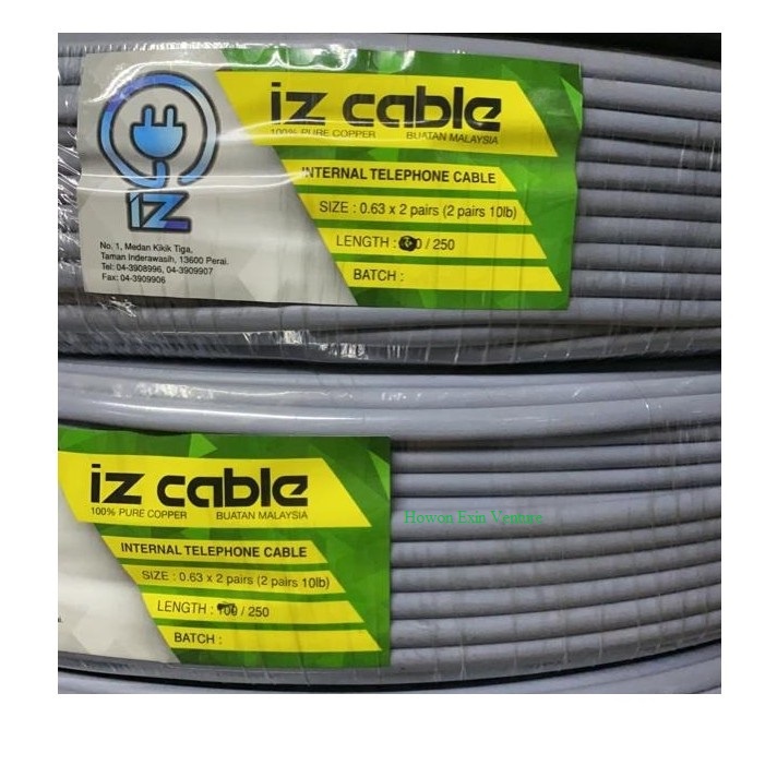 Internal Telephone Cable 1 Pair 2 Pair 0.63 100mtr 250mtr (100% Full ...