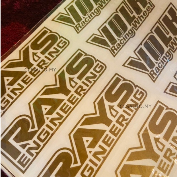 STICKER SPORT RIM TE37 (RAYS VOLK RACING) - [1 SET / 8 PCS] | Shopee ...