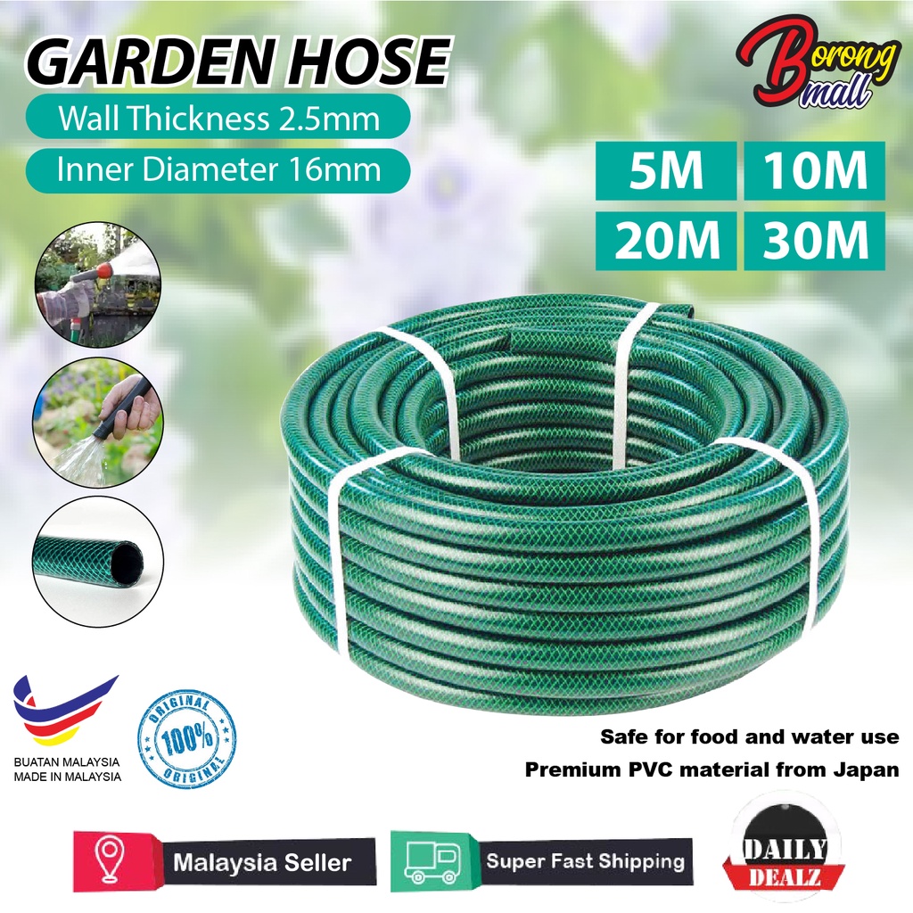 KARYON Reinforced PVC Garden Hose Flexible Pipe Anti Twist / Getah Paip ...