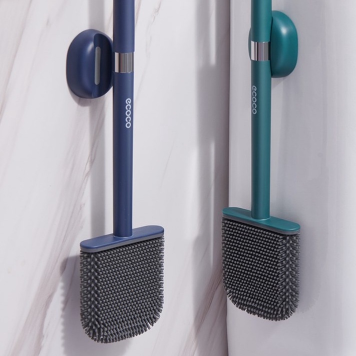 ECOCO Toilet Brush Household No Dead Angle Wall-Mounted Squatting Handy ...