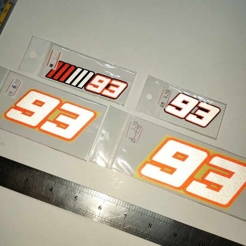 Sticker Reflective - Marc Marquez 93 | Shopee Malaysia