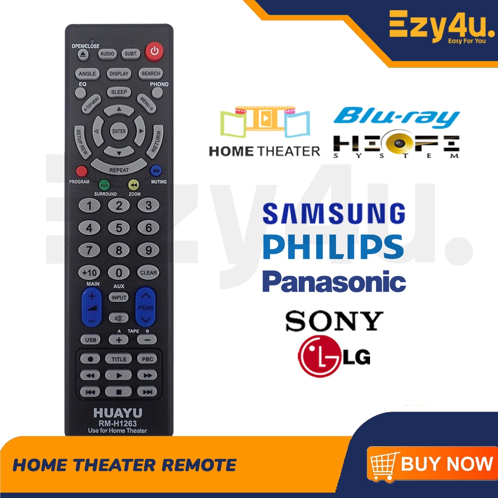 Universal Home Theater DVD Blue Ray All In Remote Control HUAYU RM-H1263 | Shopee Malaysia