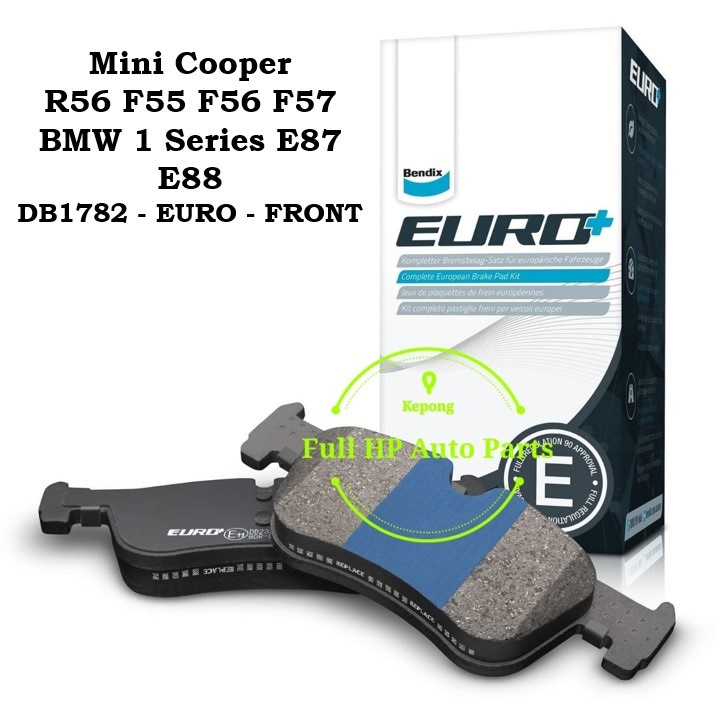 Bendix Euro Plus DB1782EURO Disc Brake Pad Front - Mini Cooper R56 F55 ...