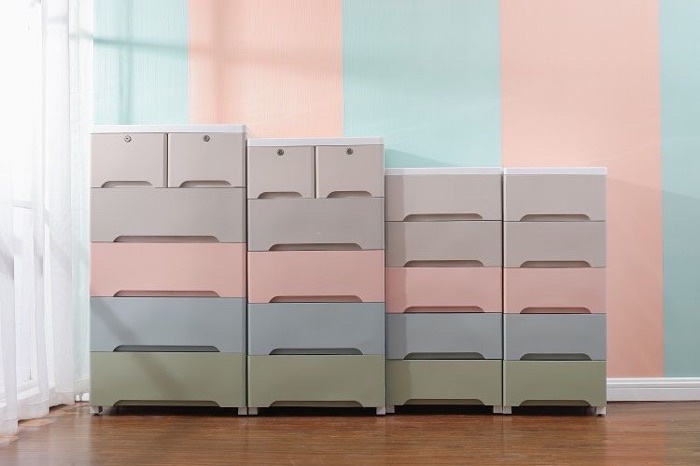 Plastic Cabinet 5 Decker Drawers Pastel Gradient Macaron Colours ...