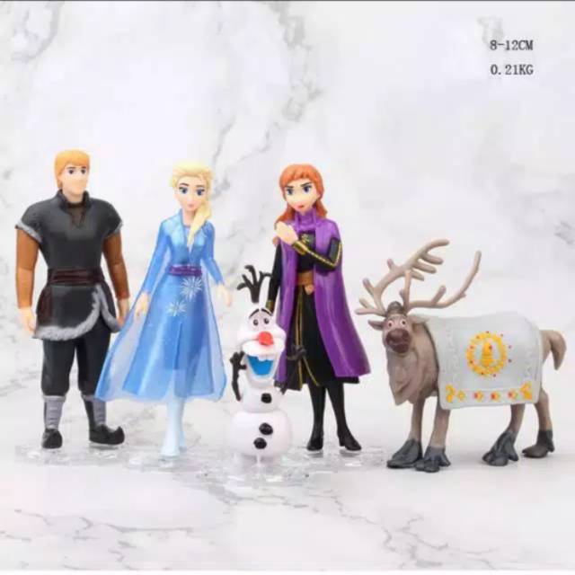 Frozen figures 2 sets of 5 Anna Elsa Kristoff Olaf Sven | Shopee Malaysia