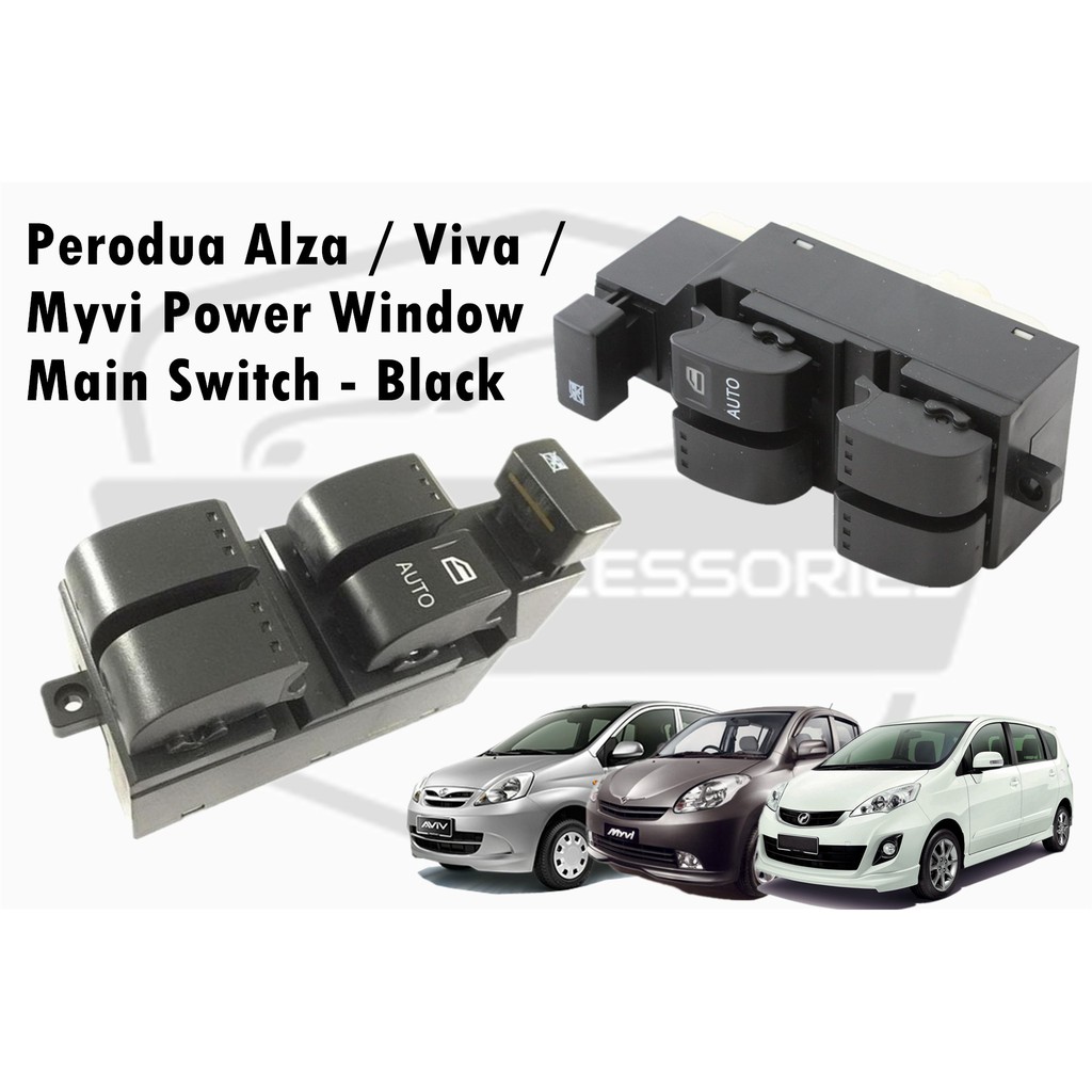 Perodua Myvi / Alza / Viva Power Window Main Switch - Black | Shopee ...