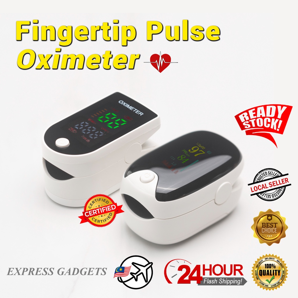 🔥READY STOCK🔥 AiQURA Digital Pulse Oximeter OLED at Heart Rate Blood Pressure Blood Oxygen SPO2 ...