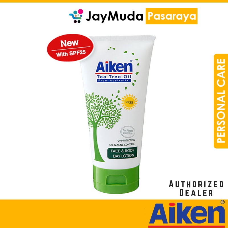 Aiken Tea Tree Oil Face & Body Day Lotion 150G For Pimple SPF25 Losyen ...