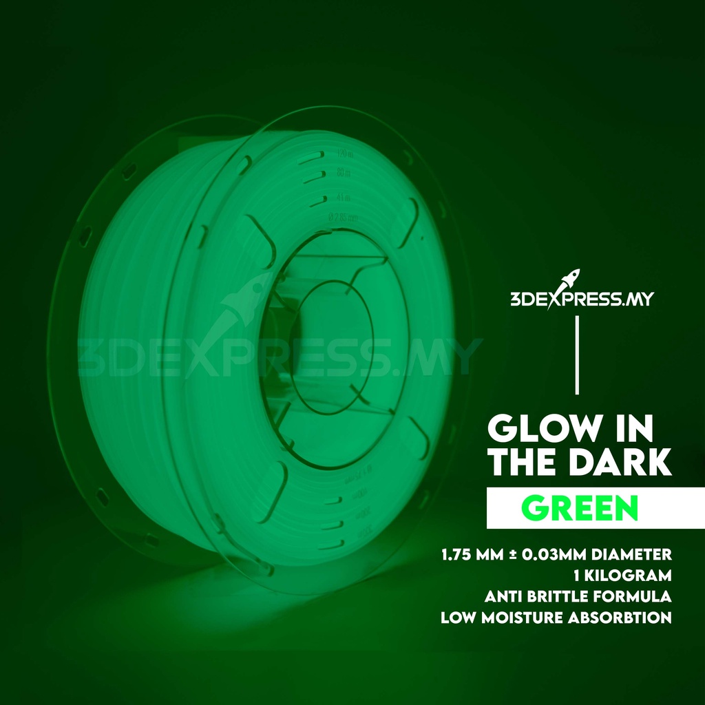 PLA GLOW IN THE DARK FILAMENT 1KG BASIC - LUMINESCENCE (GITD) | Shopee ...