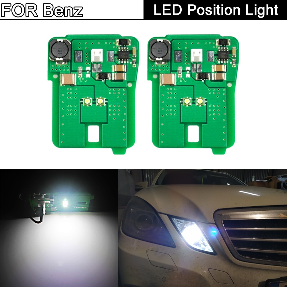2Pcs Xenon White LED Parking Position Light For Mercedes Benz E-Class ...