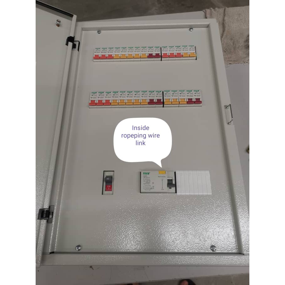 FULL SET 3PHASE CONSUMER METAL DB / MCB BOX COMPLETE SET (WITH OR ...