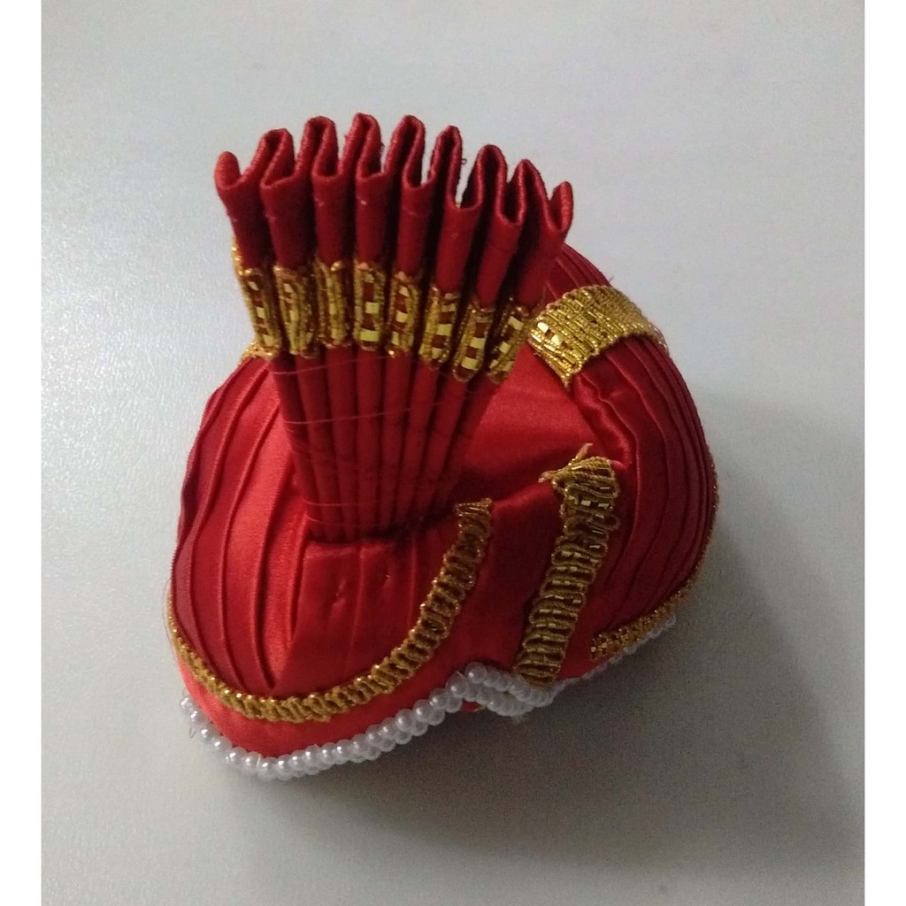 Thalapa / Embellished Art Silk Turban ( Medium size Swamy / Wedding ...