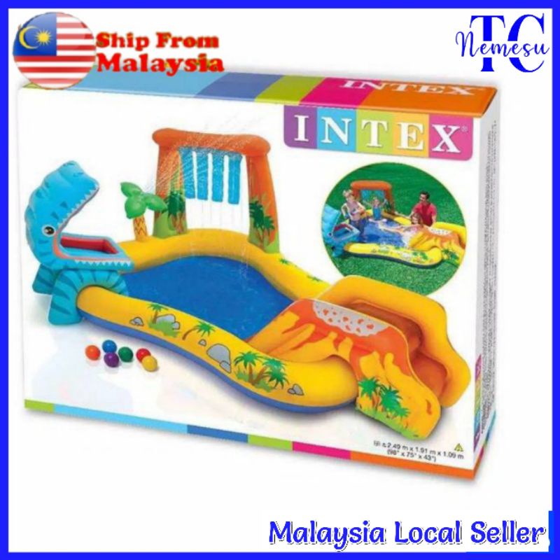 Kolam Renang Dinosour Children Swimming Pool Dinasour Pool Spray Pool ...