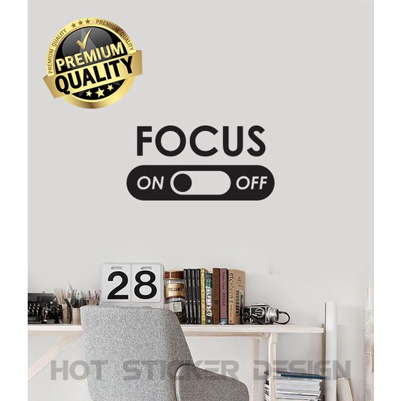 Focus_On & Off_STICKER/ Office Decor/ DIY/ Wall Decor/ Glass Decor ...