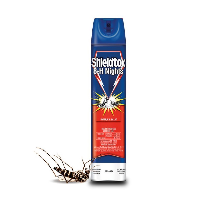 Shieldtox Mosquito & Fly Killer/ Mosquito & Fly Spray Aerosol 525ml 8 ...