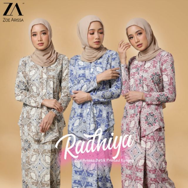 🔥PROMOTION RAYA🔥Zoe Arissa Kurung Kebaya Batik Radiyah | Shopee Malaysia