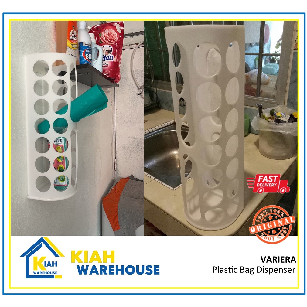 Original Variera Penyangkut Plastic Bag Dispenser Plastic Holder Tempat ...