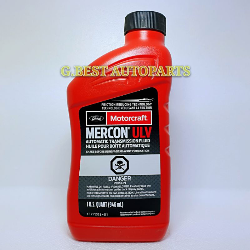 100% ORIGINAL FORD MOTORCRAFT MERCON ULV AUTOMATIC TRANSMISSION FLUID ...