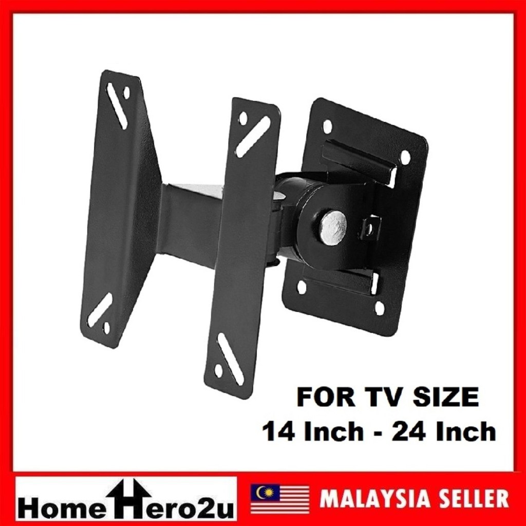 Universal Fully Adjustable LED TV Wall Mount Tilt Bracket Single Arm 14 ...