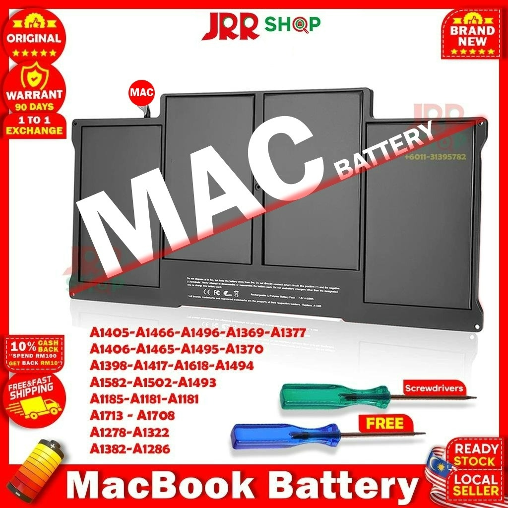 Battery For MBP A1502 A1398 A1582 A1713 A1708 A1465 A1495 A2171 A2289 ...
