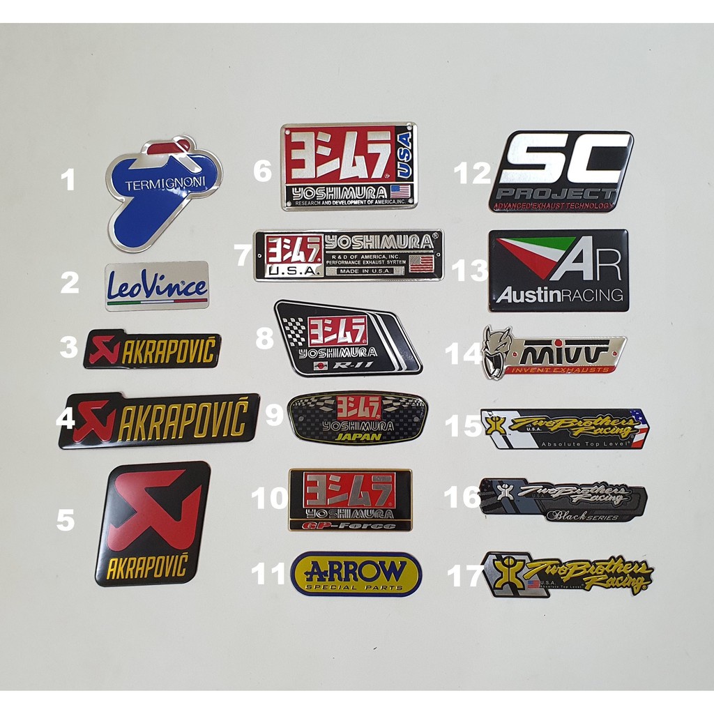 Stickers Emblems For Motor Exhaust Pipe Heat-resistant Aluminum ...