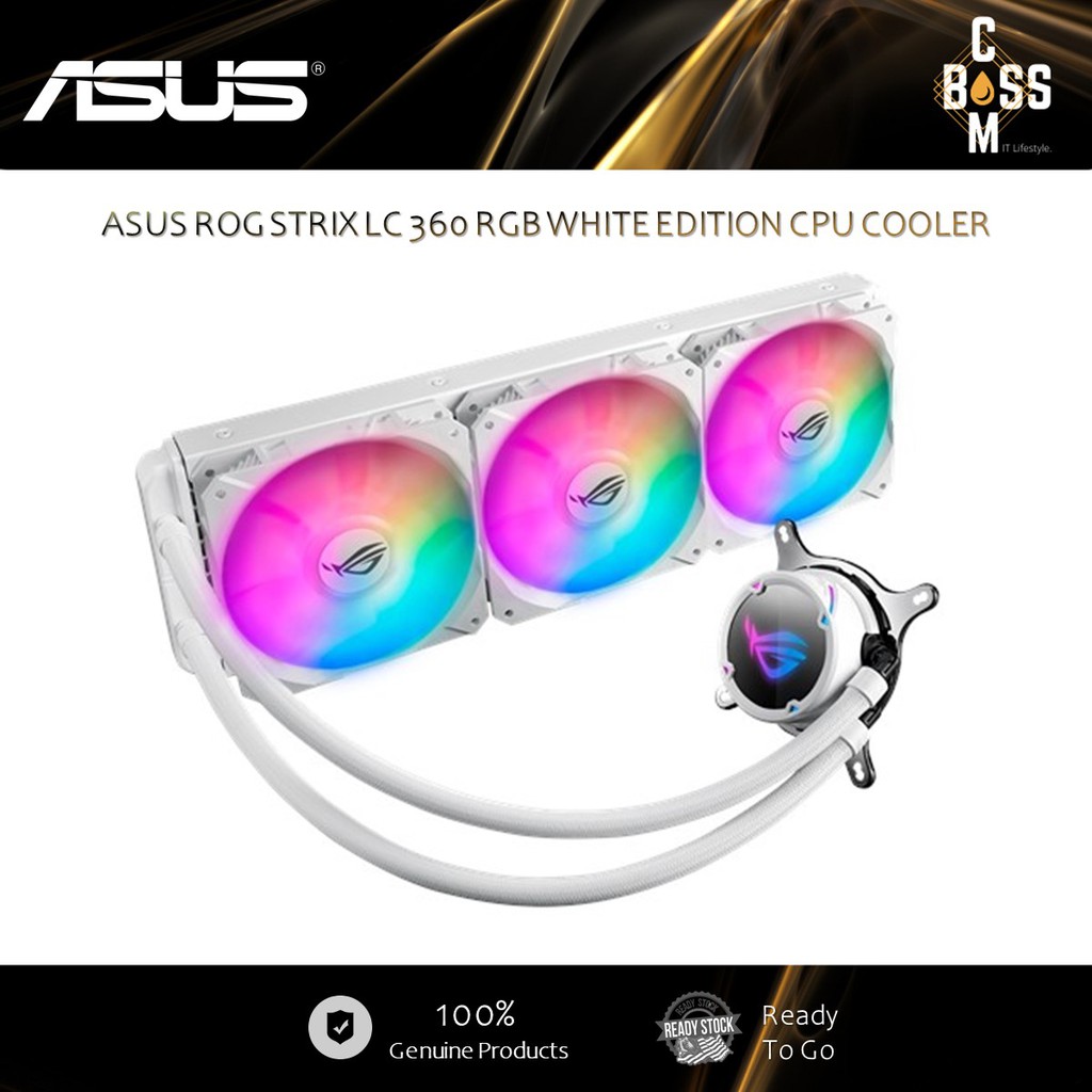 *ORIGINAL* ASUS ROG STRIX LC 360 RGB WHITE EDITION CPU COOLER | Shopee ...
