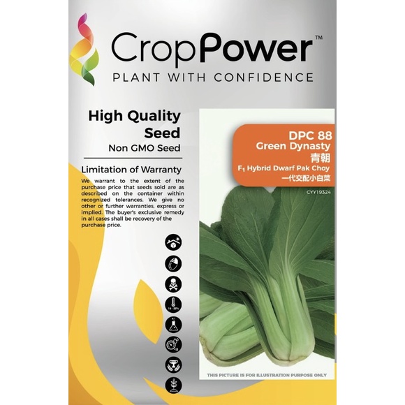 Benih Pak Choy DPC88 Green Dynasty F1 Hybrid Dwarf Pak Choy Crop Power ...