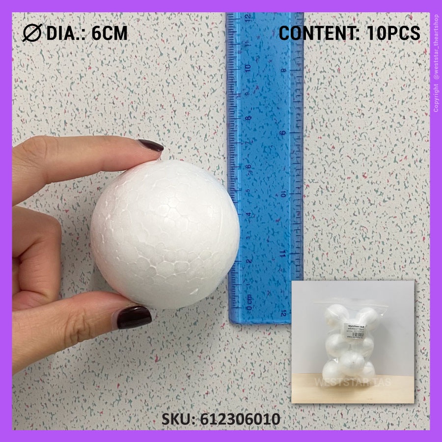 [Weststar] Styrofoam Ball Sphere Shape Polystrene Ball 5mm to 10cm Foam ...