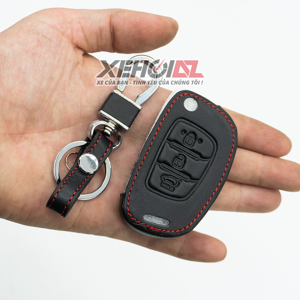 Hyundai i10 Car Key Protection Leather Folding Key - Real Leather Hand ...