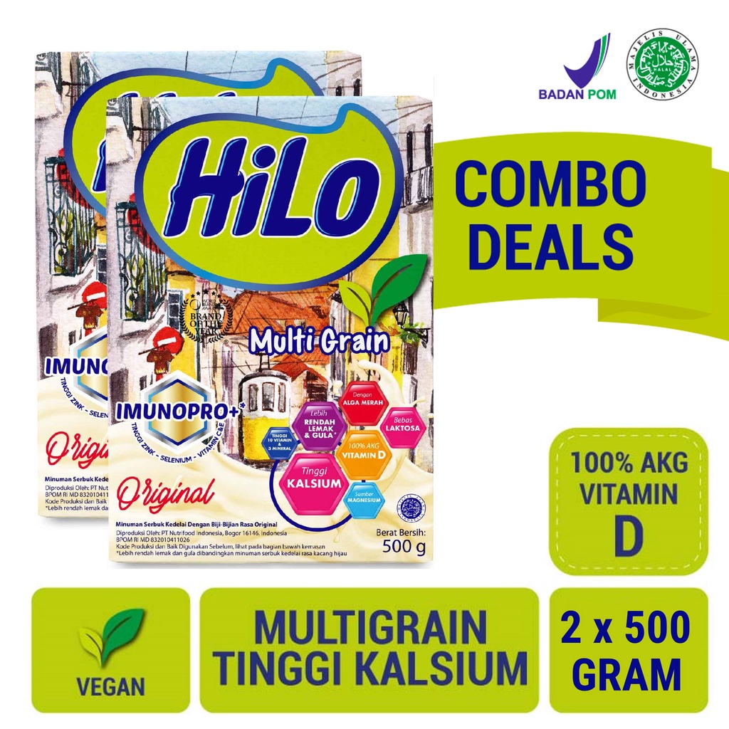 Twin Pack - HiLo Multigrain Original 500 gram - Lactose Free Milk ...