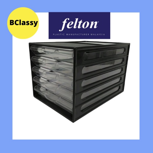 New style Penyusun Laci Fail Dokumen Telus Felton 5 Tier A4 Kertas ...