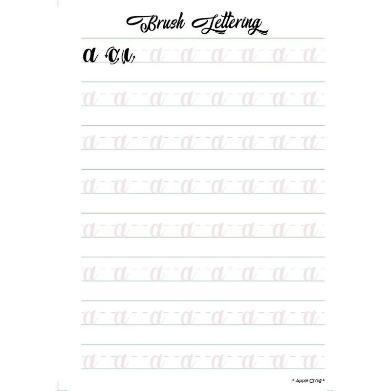 A5 30PCS LOWERCASE LETTER MODERN CALLIGRAPHY HAND PRACTICE BRUSH ...