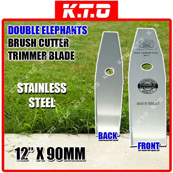 12 INCH X 90MM DOUBLE ELEPHANTS STAINLESS STEEL GRASS BRUSH CUTTER ...