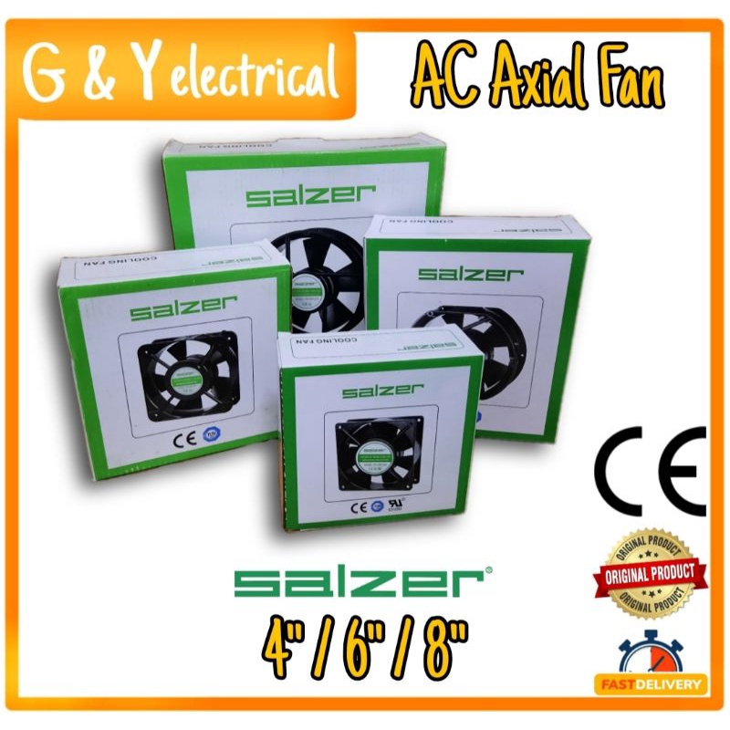SALZER Video Fan / AC Axial Fan / Cooling Blower 4" / 6" / 8" Ball ...