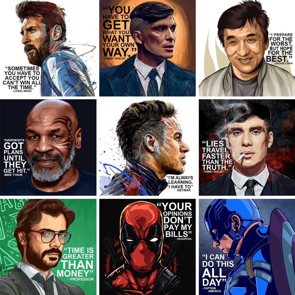 Fridge Magnet Captain America, Deadpool, Mike Tyson, Tommy Shelby ...
